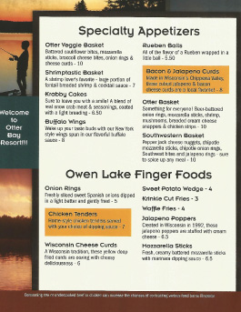 Otter Bay Resort Bar & Grill on Lake Owen in Cable, WI - Visit ...